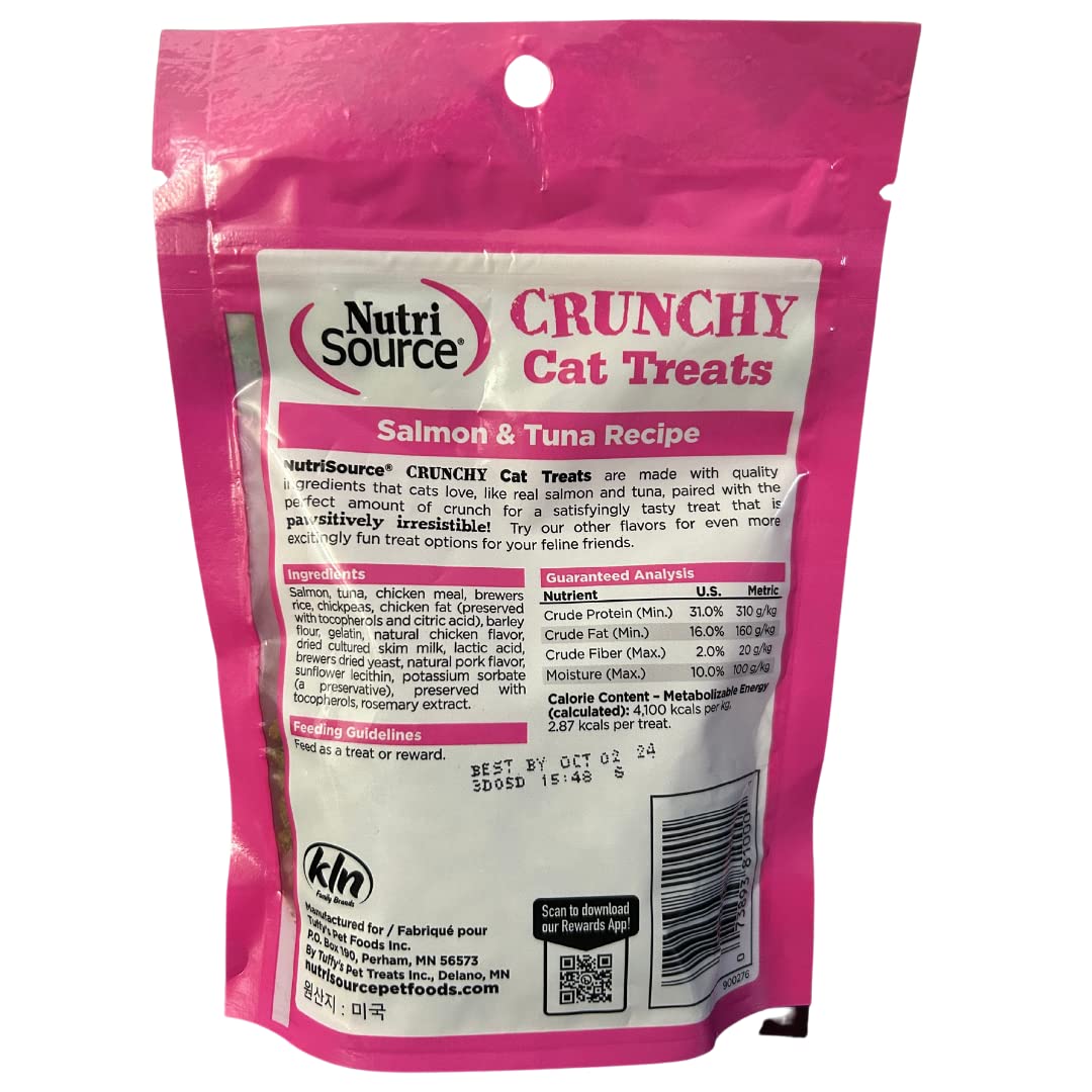 Nutrisource Crunchy Salmon and Tuna Crunchy Cat Treats - 3 Oz – Pet Life