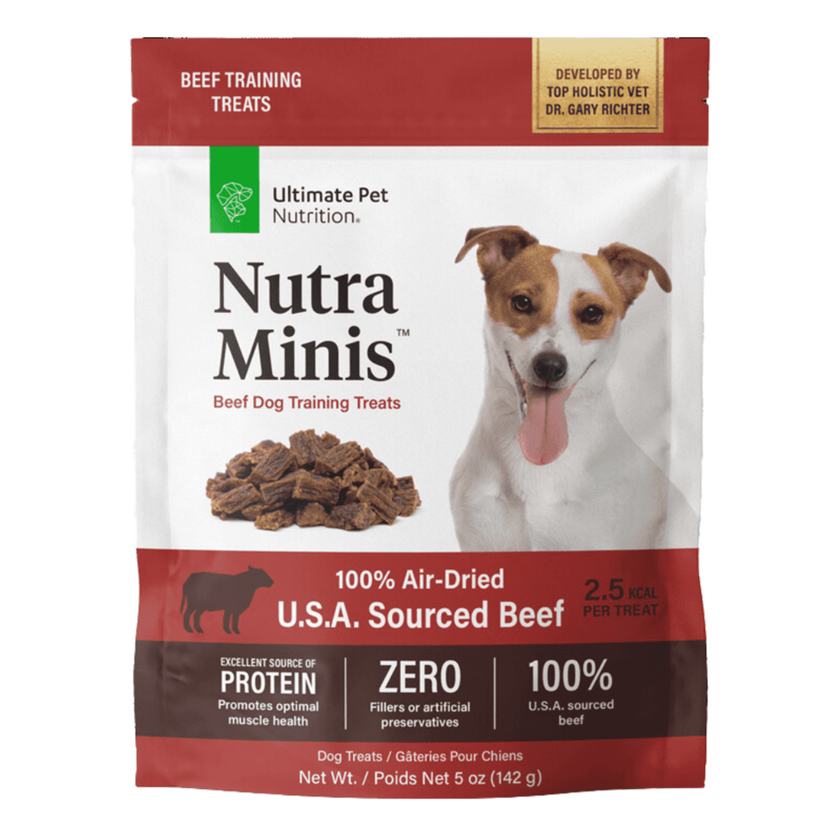 Ultimate Pet Nutrition Nutra Mini's Beef Recipe Air-Dried Training Dog ...