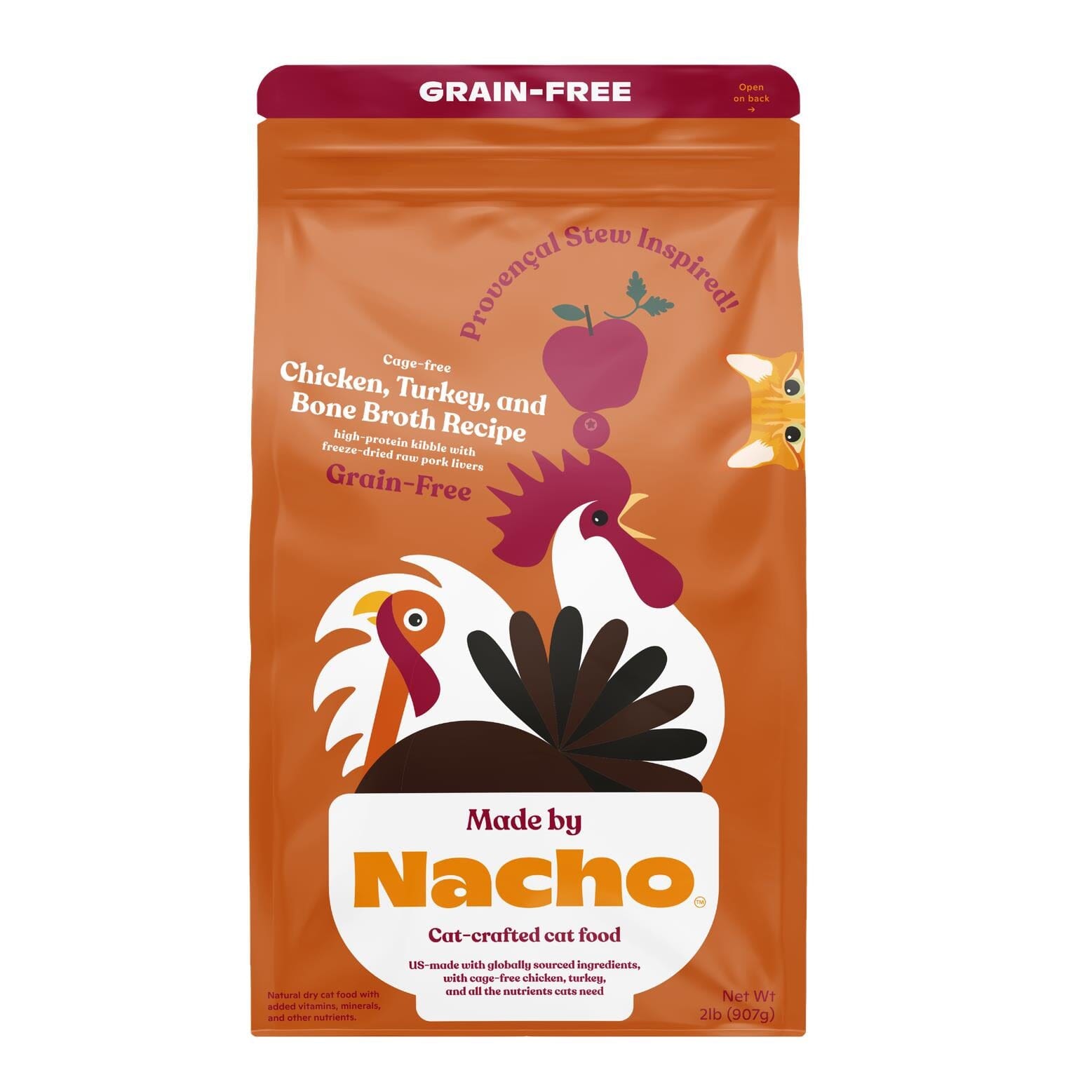 Made by Nacho Grain-Free Chicken and Turkey in Bone Broth Dry Cat Food ...