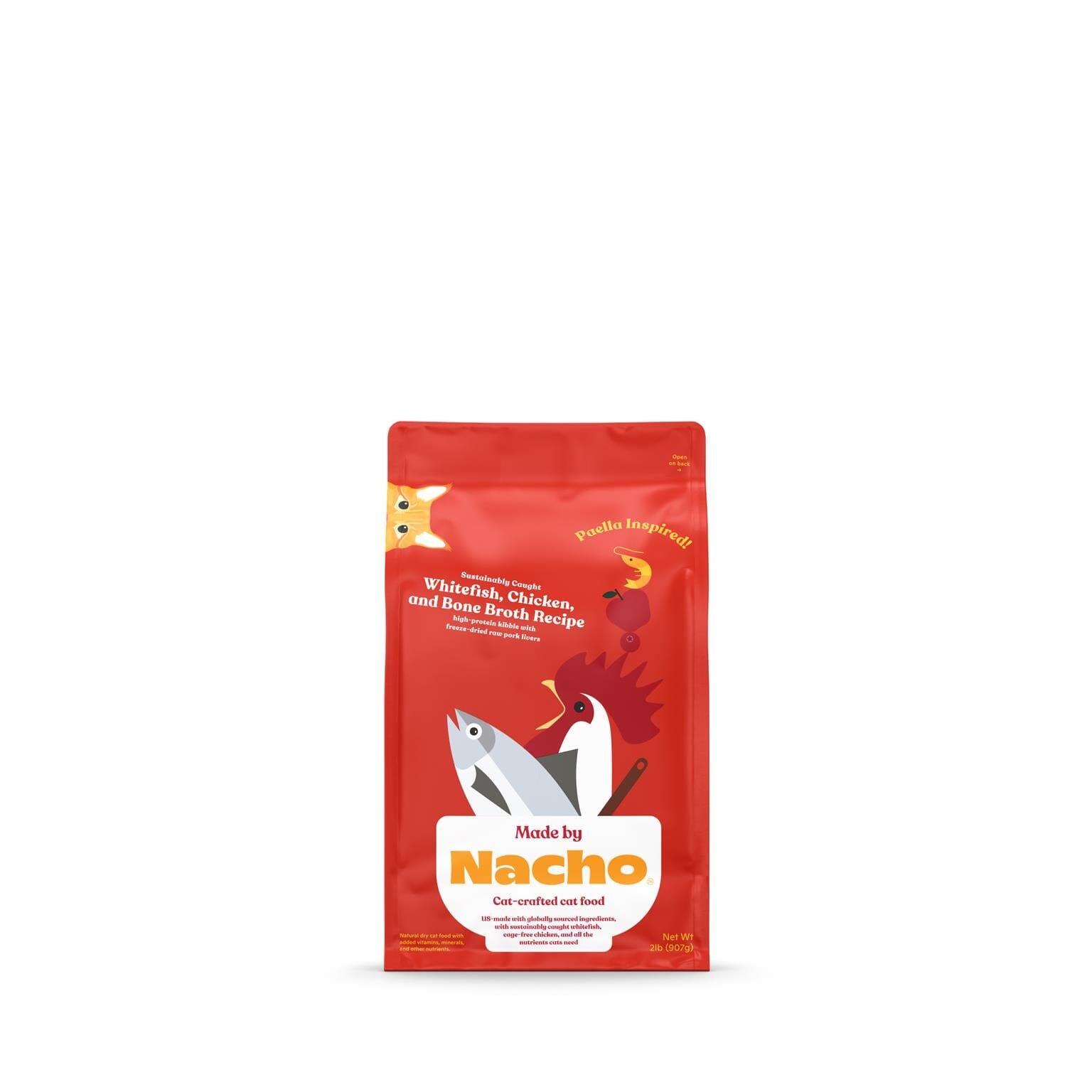 Made by Nacho Whitefish and Chicken in Bone Broth Dry Cat Food - 2 Lbs ...