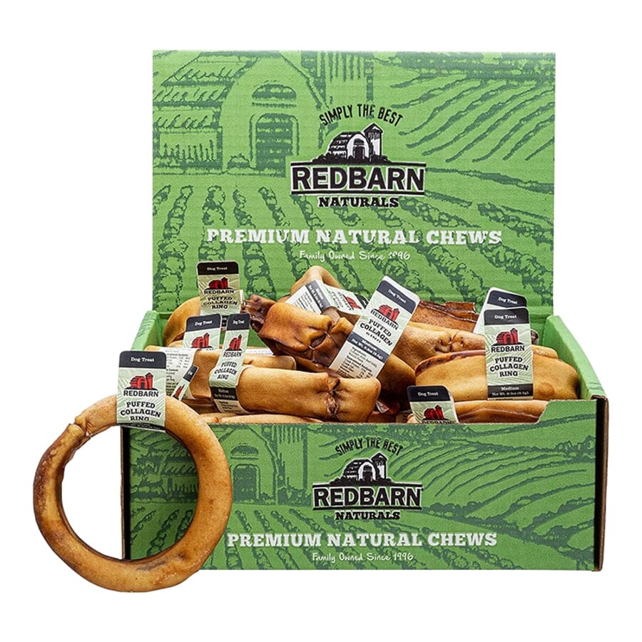 Red Barn Beef-Hide Braided Collagen Rings Natural Dog Chews - 3 Inch ...