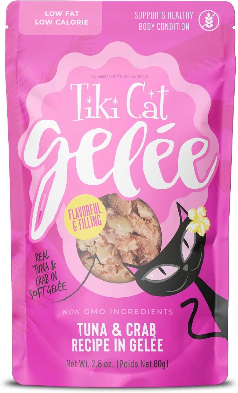 Tiki Cat Gelee Low-Fat Tuna and Crab in Gelee Recipe Wet Cat Food Pouch ...