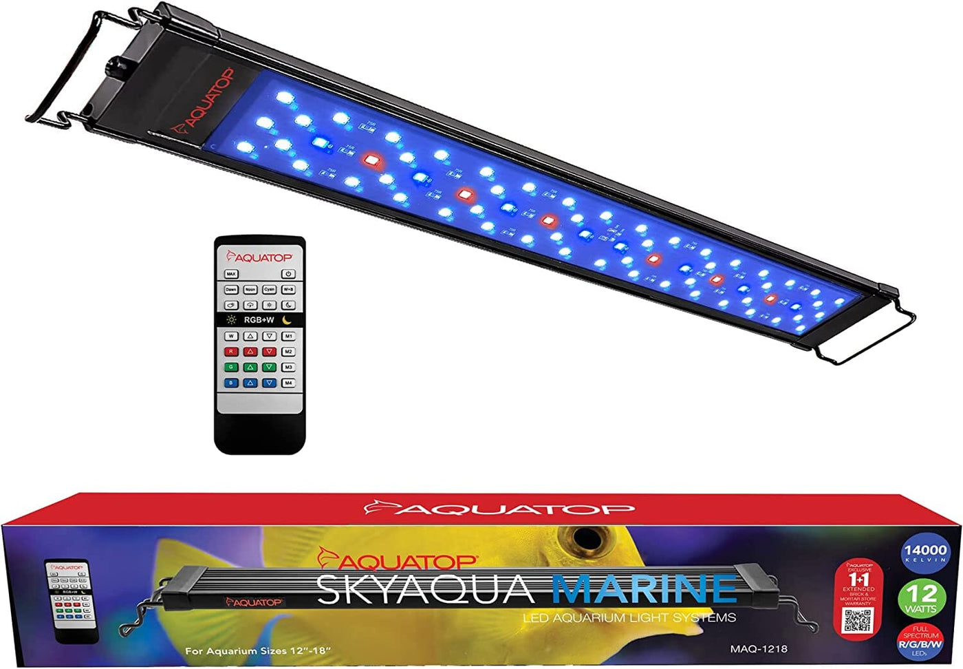 Aquatop Skyaqua Marine LED Aquarium Light System with Remote - 12 - 18 ...