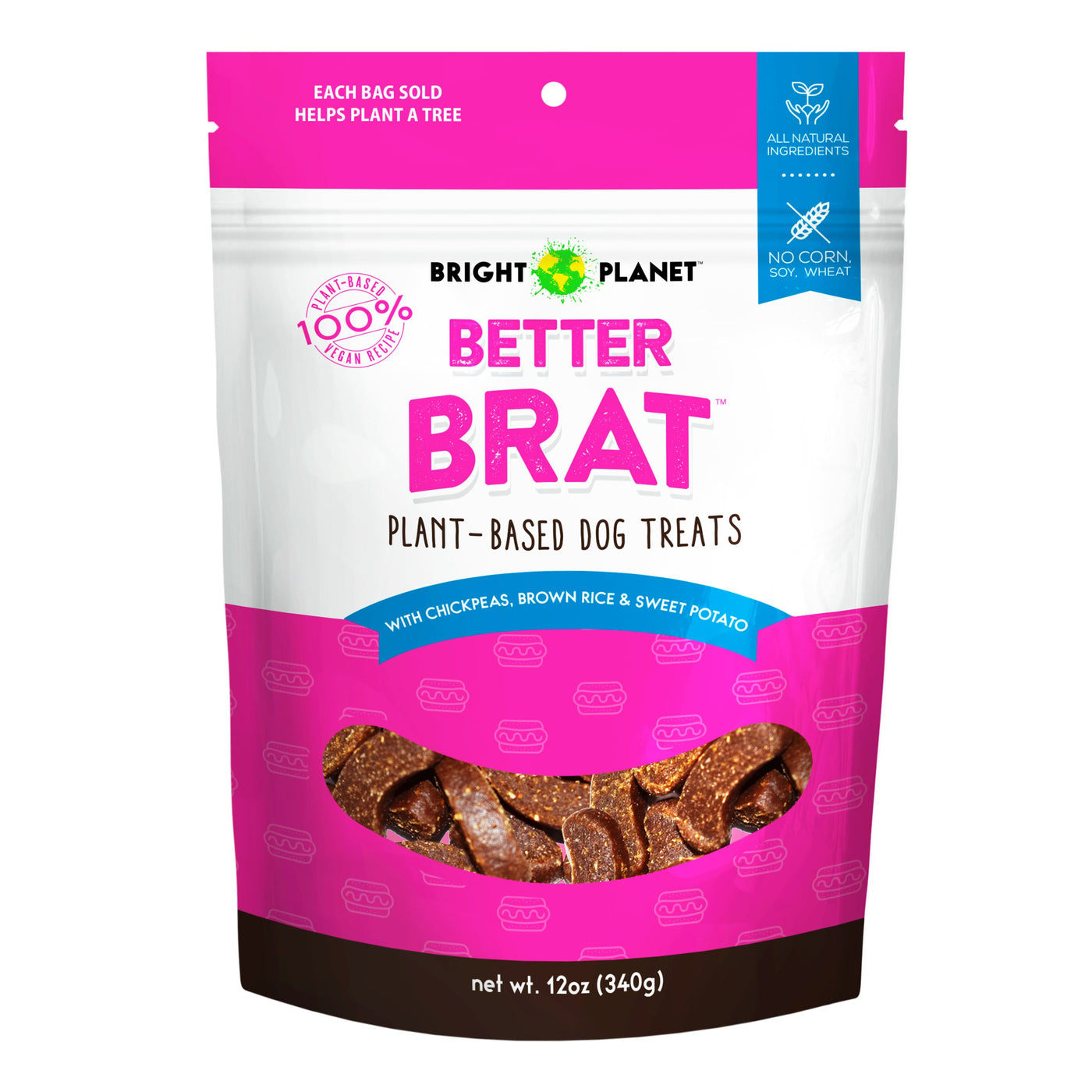 Bright Planet Pet Better Brat Dog Treat - 12 Oz – Pet Life