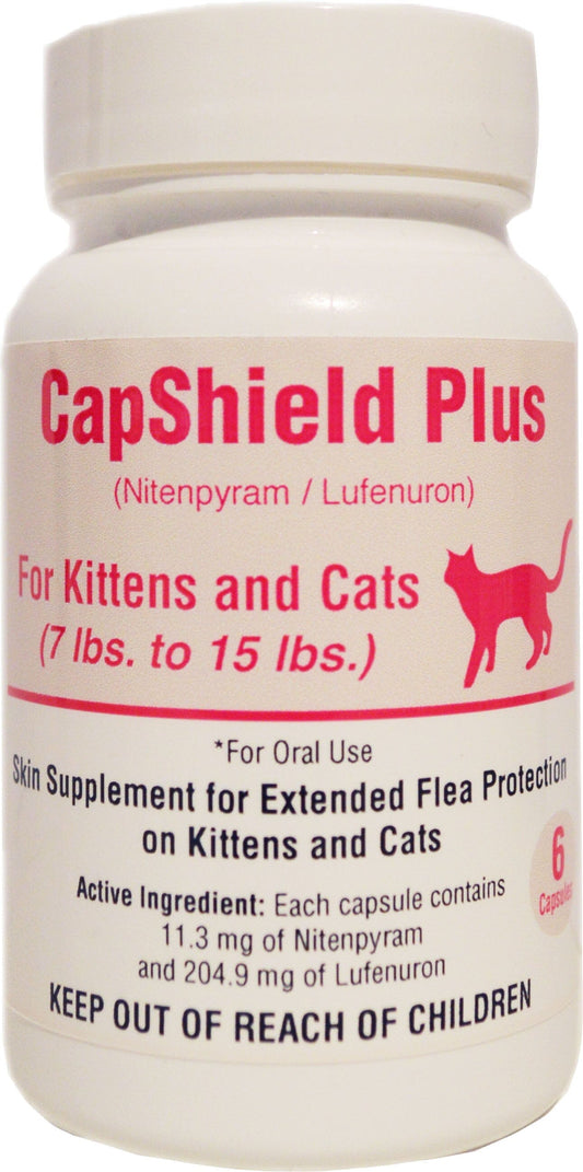 Capshield Plus Flea and Tick Protection Tablets for Cats - 7 - 15 Lbs ...