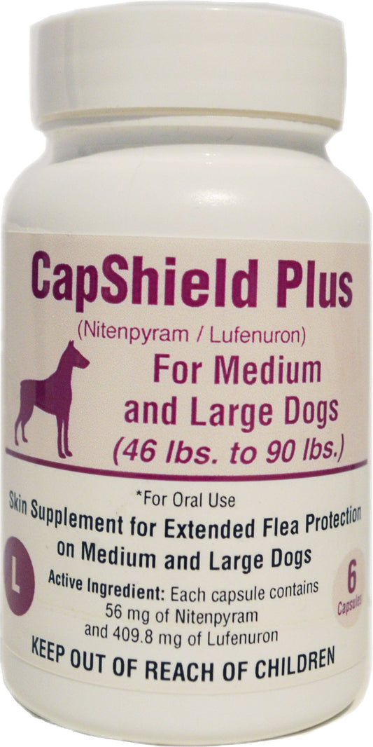 Capshield Plus Flea and Tick Protection Tablets for Dogs - 46 - 90 Lbs ...