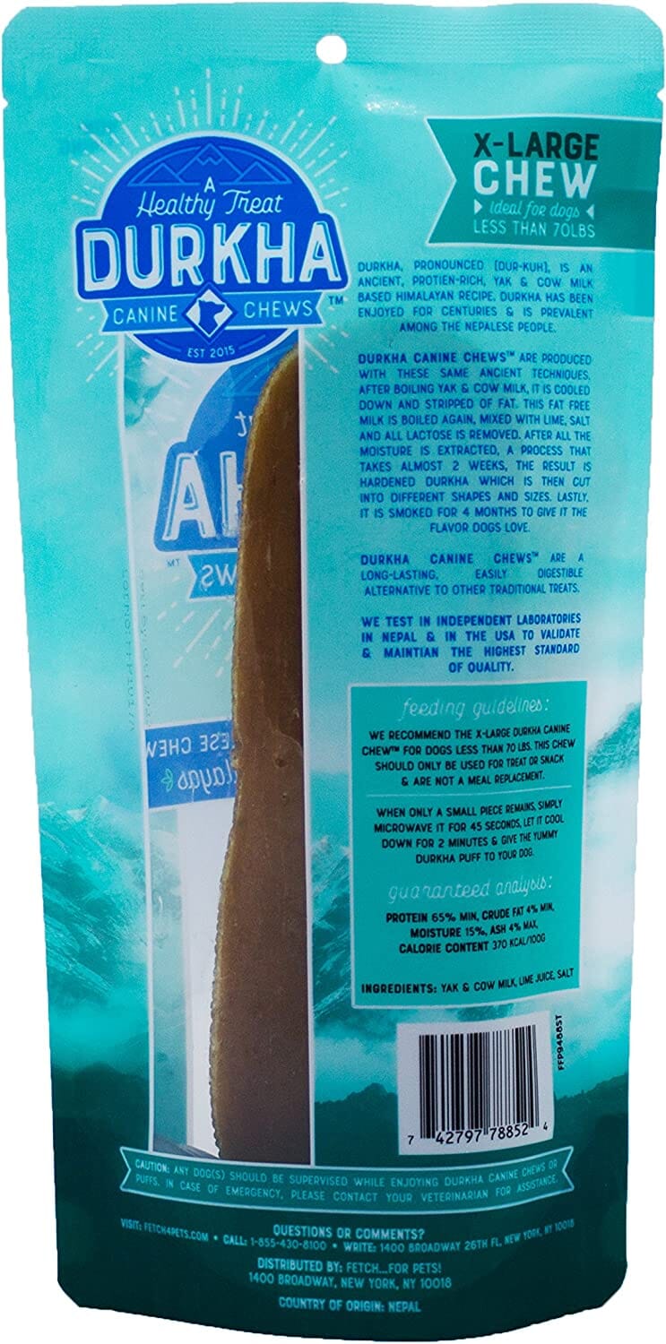 Durkha Packaged Himalayan Cheese Chews Dog Treats - Extra Large – Pet Life