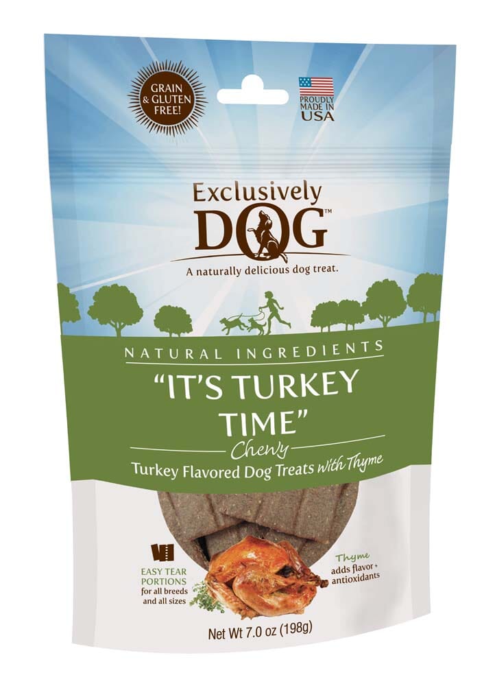Exclusively Pet It's Turkey Time Turkey Flavored Dog Treats - 7 Oz ...