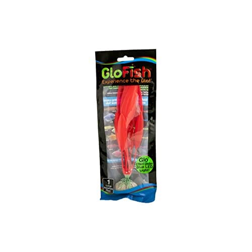Glofish Fluorescent Single-Color Plastic Aquarium Plant - Orange ...