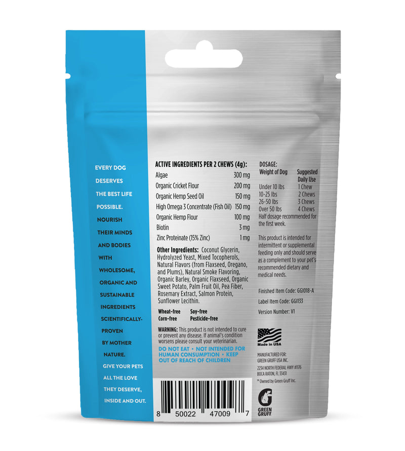 Green Gruff Soothe Skin & Coat Dog Supplements - 24 Count – Pet Life