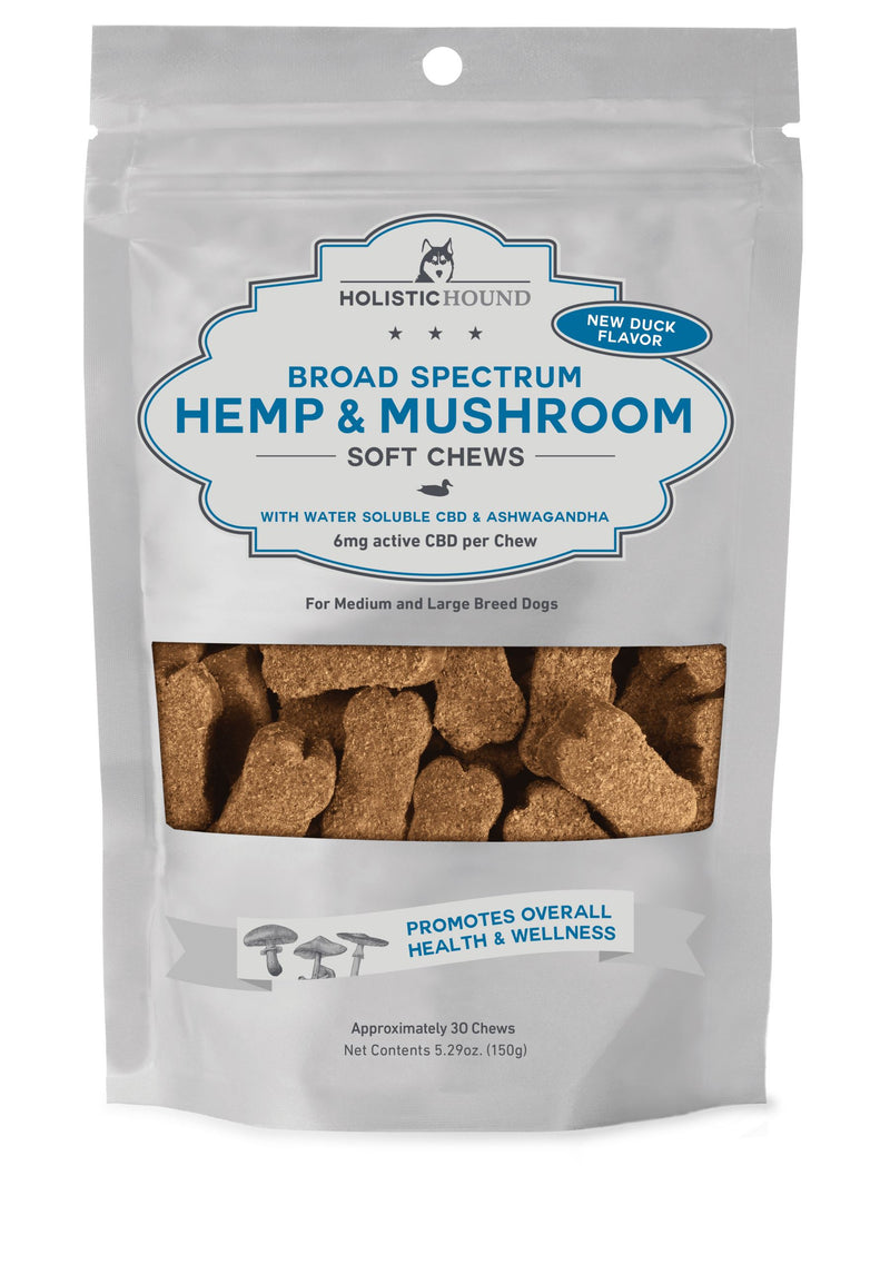 Holistic Hound Broad Spectrum Soft and Chewy CBD Dog Treats Chew Duck ...