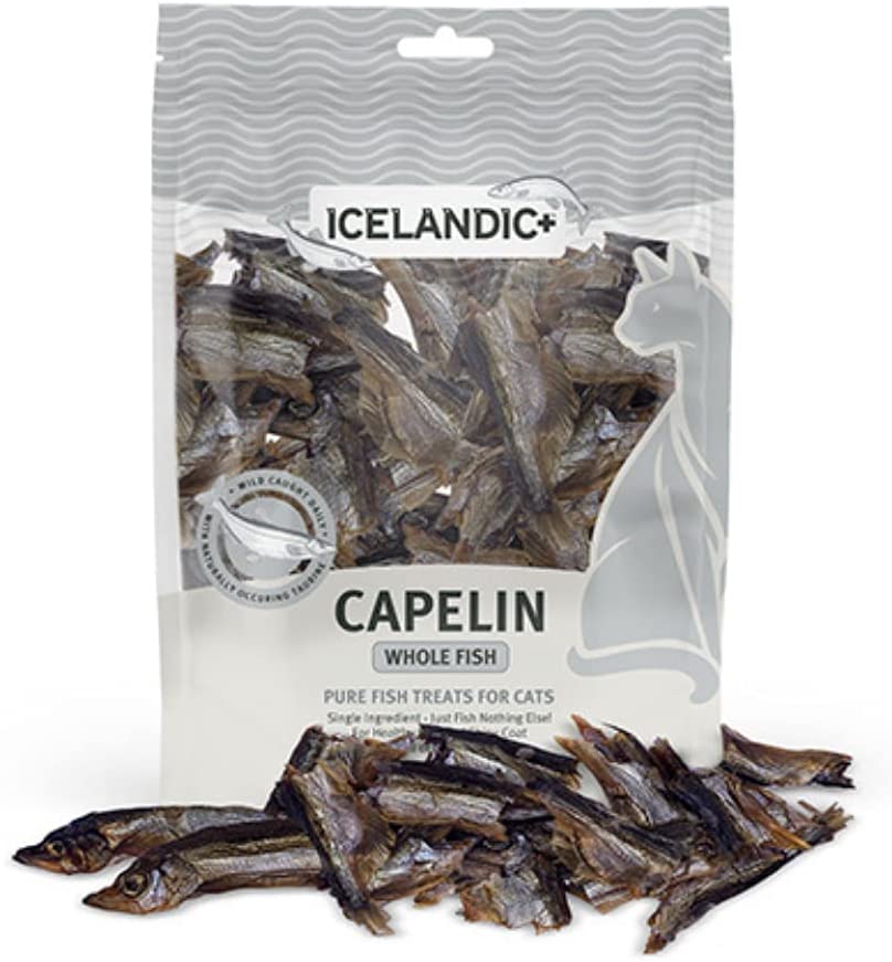 Icelandic+ Capelin Whole Fish Natural Dehydrated Cat Treats - 1.5 oz ...