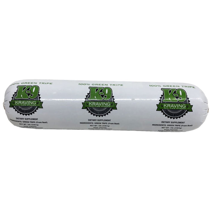 K-9 Kraving Frozen Food Frozen Chubs Green Tripe Dog Food - 5 lb Chub ...