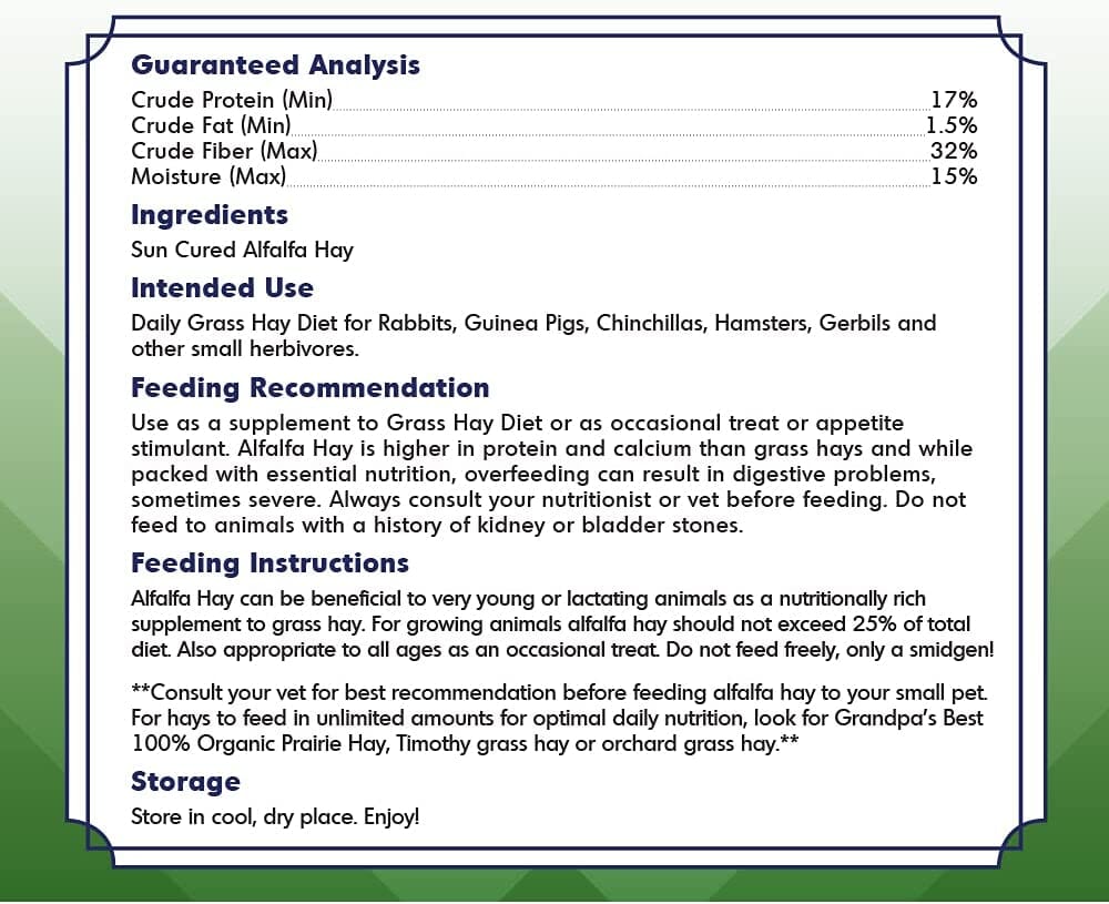 Oxbow Alfalfa Small Animal Hay - 40 Oz – Pet Life