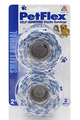 Petflex Cohesive Bandage Paw Print Dog Wound Care - Blue - 2 In X 5 Yd ...