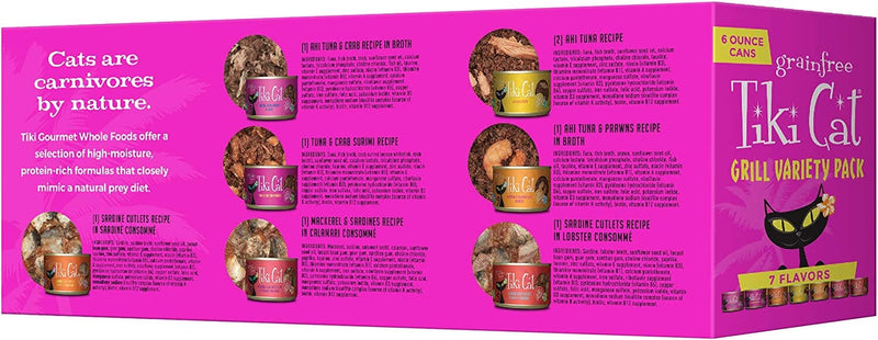 Tiki Cat Grilled Variety Pack Canned Cat Food - 6 Oz - Case of 8 – Pet Life