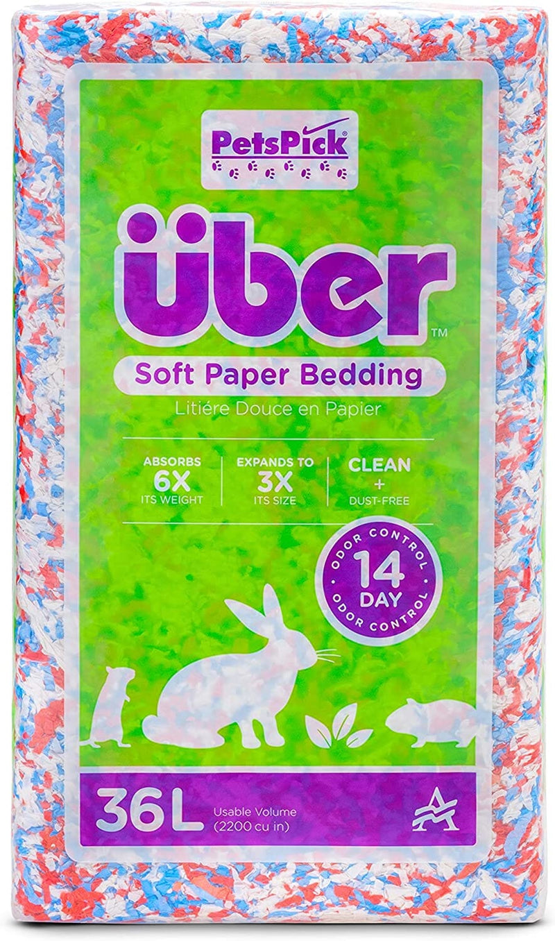 Uber Soft Paper Pet Bedding - Blue/White - 36 L – Pet Life