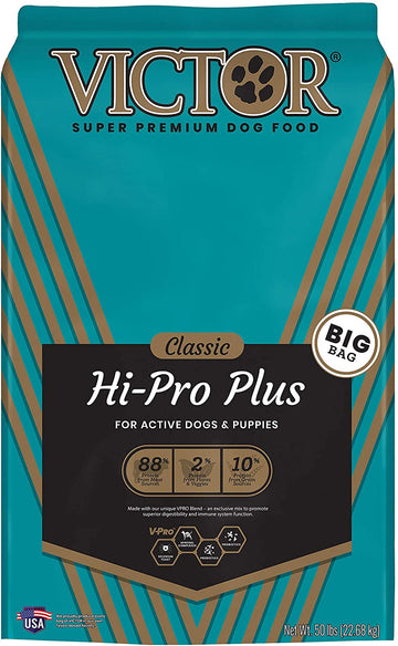 Victor Hi-Pro Plus Formula Dry Dog Food - 50 lb Bag – Pet Life