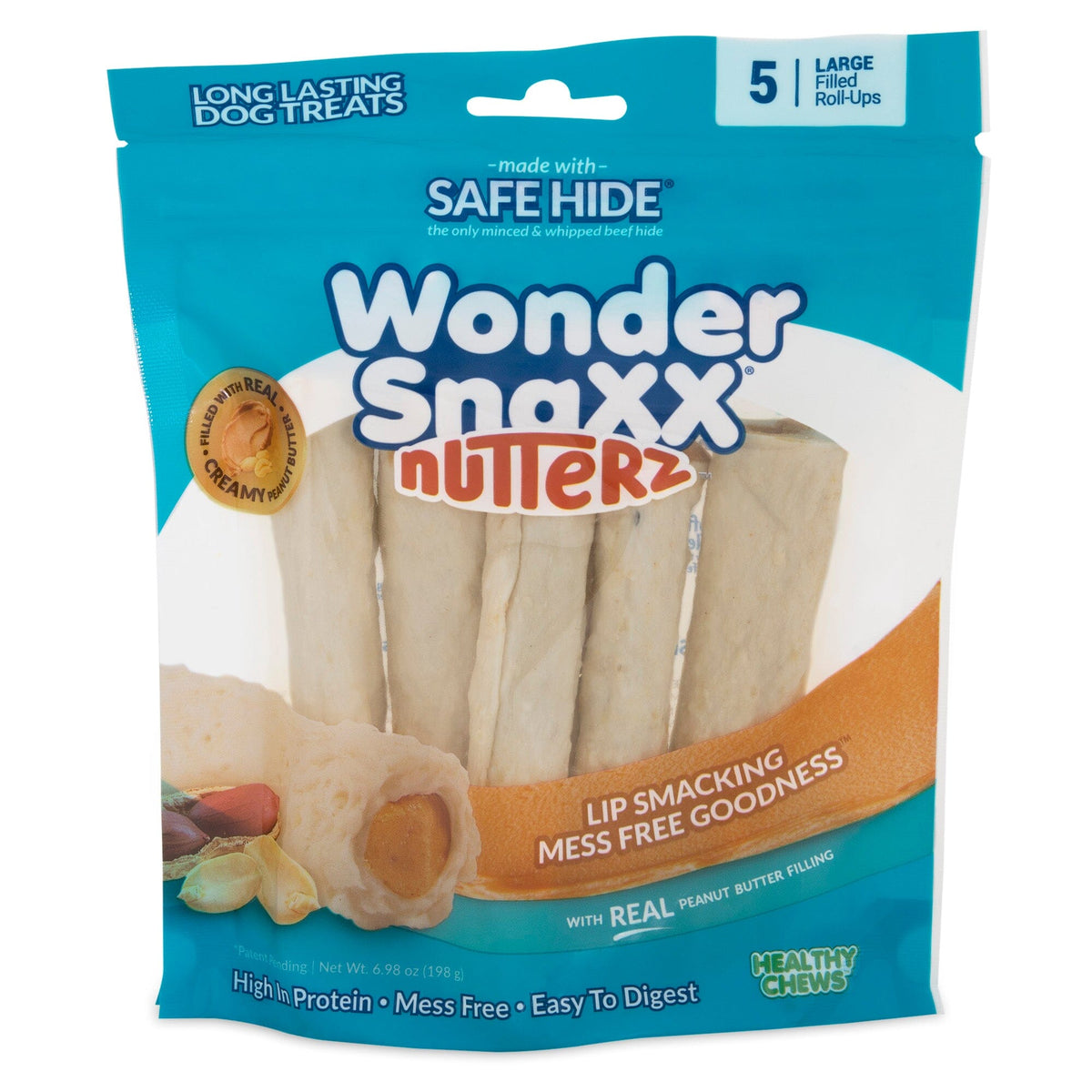Wonder SnaXX NutterZ Dog Treat Real peanut butter - Large - 5 Count ...